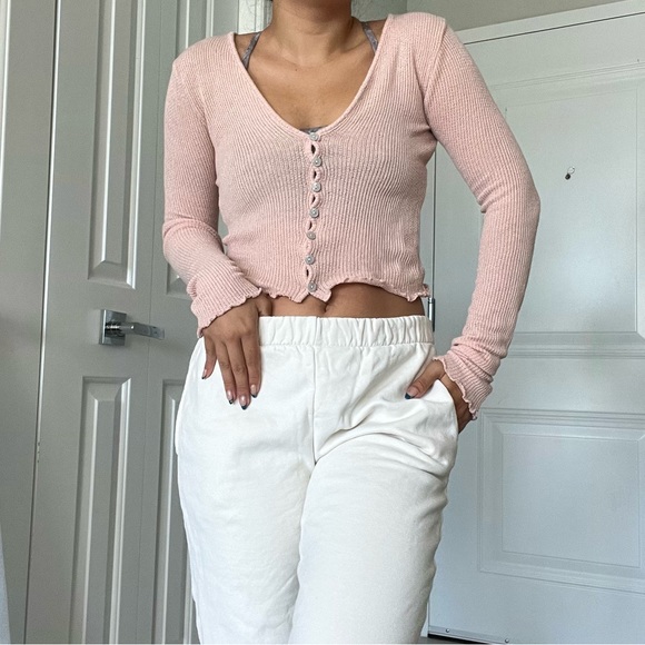 Urban Outfitters | Tops | Uo Cropped Lettuce Edge Top | Poshmark